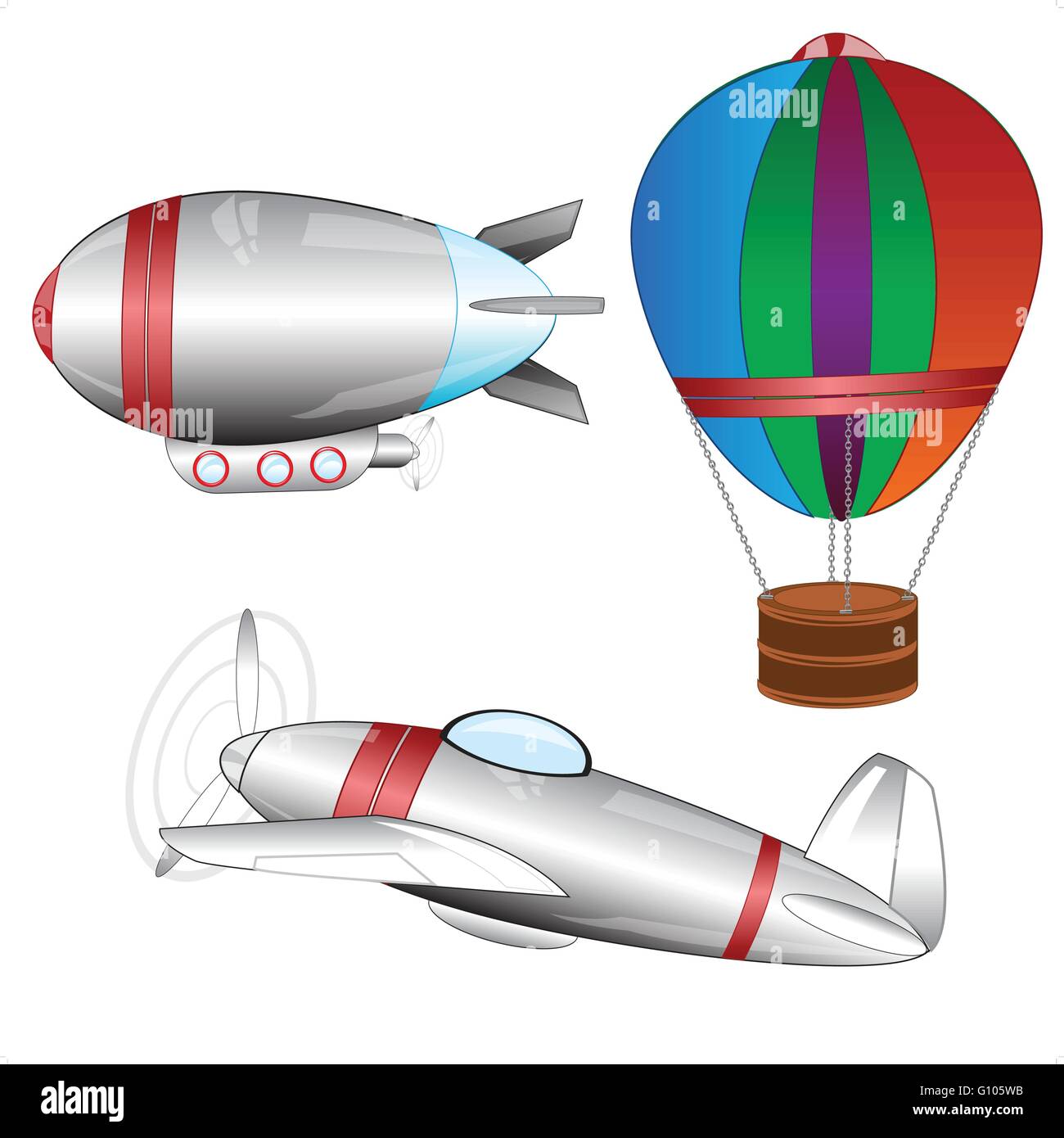 Flying machines on white background is insulated Stock Vector Image ...