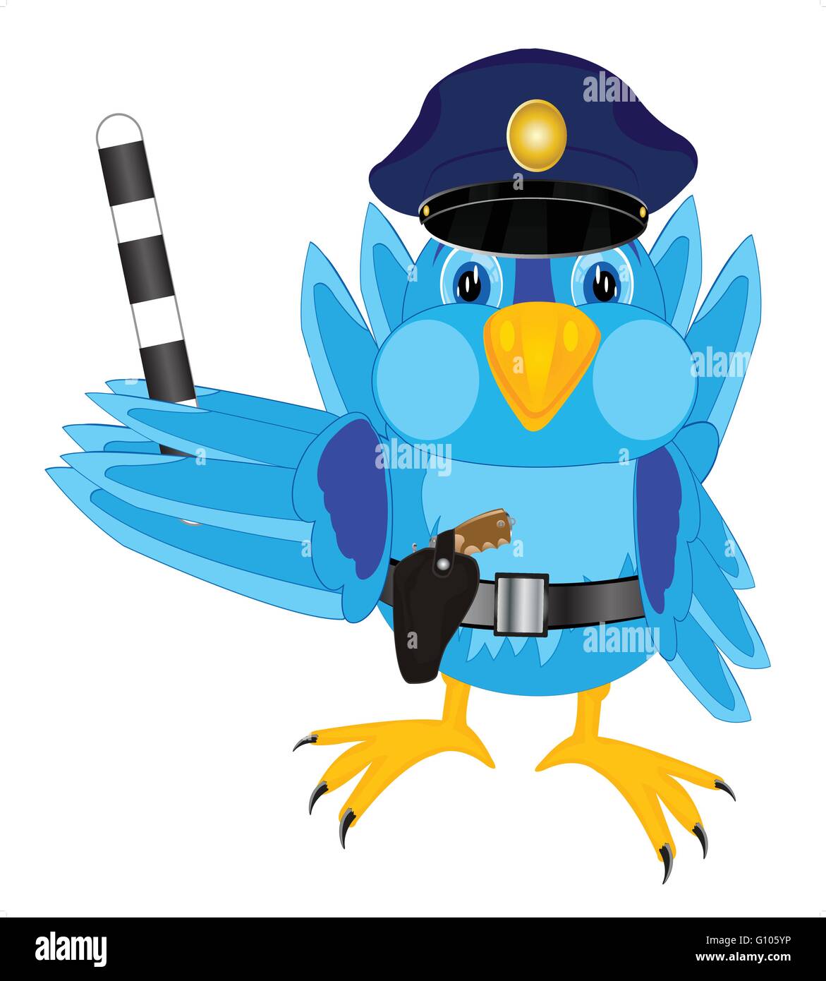 Illustration of the bird sparrow police Stock Vector Image & Art - Alamy