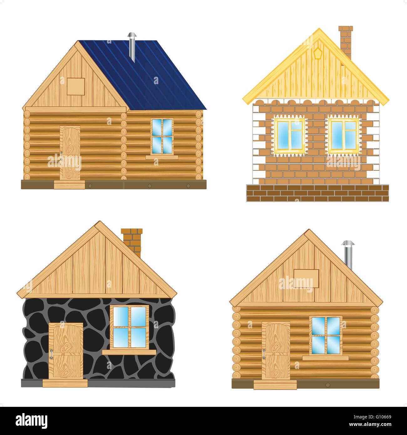 Small white buildings Stock Vector Images - Alamy