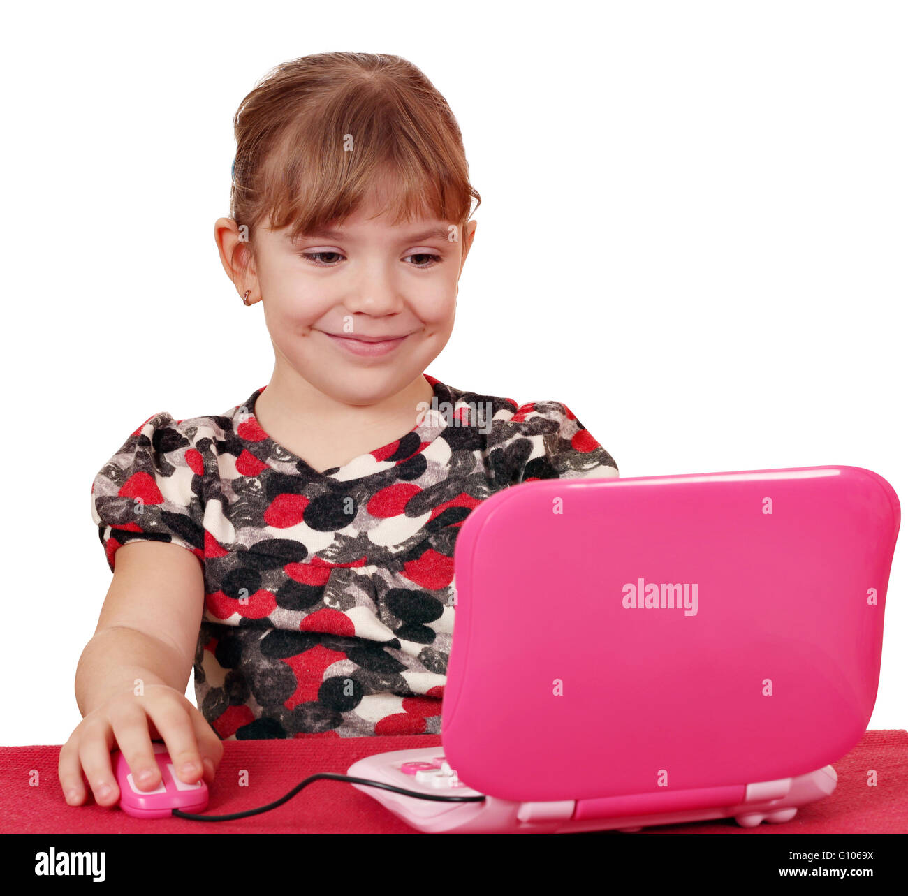 little girl with laptop Stock Photo - Alamy