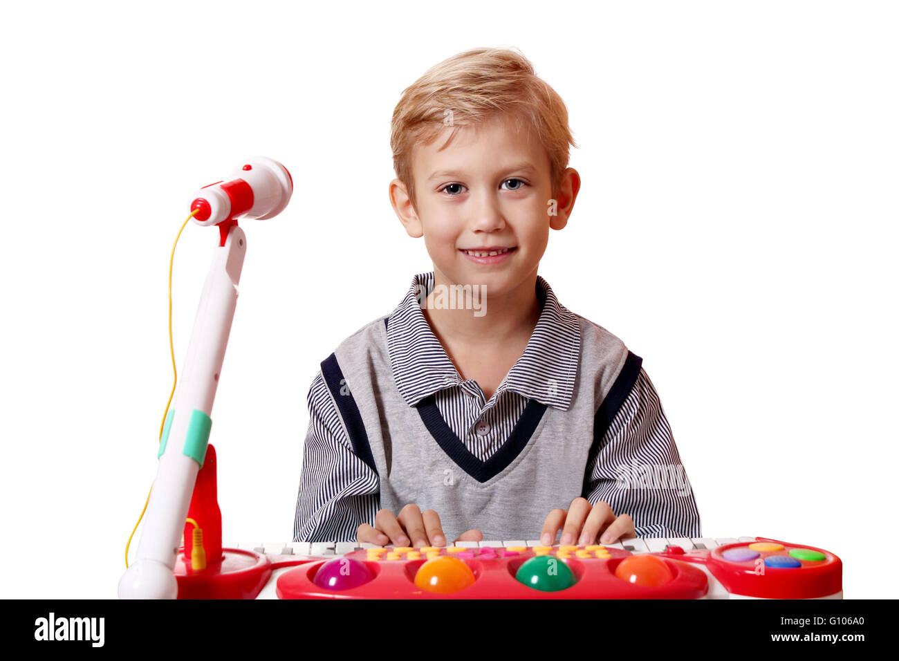 boy play music Stock Photo - Alamy