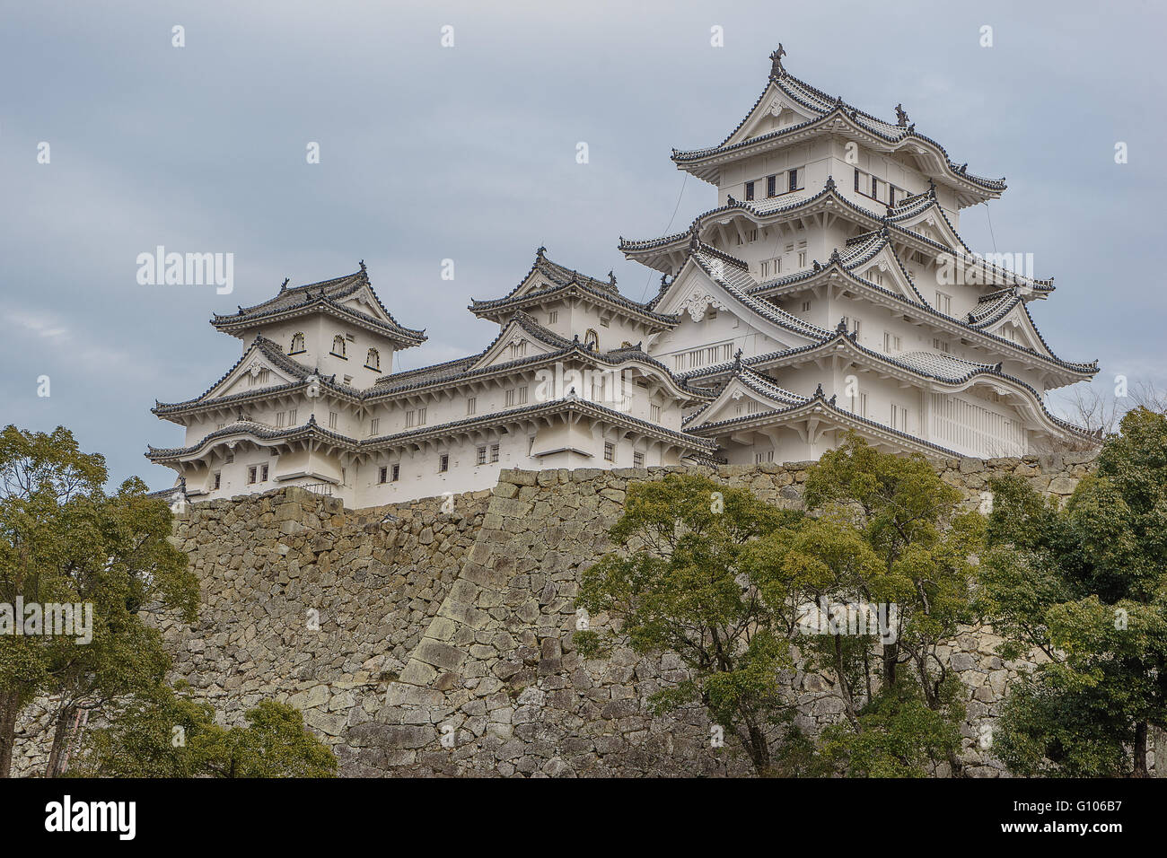 Himeji castle in winter, Himeji, Japan Stock Photo - Alamy