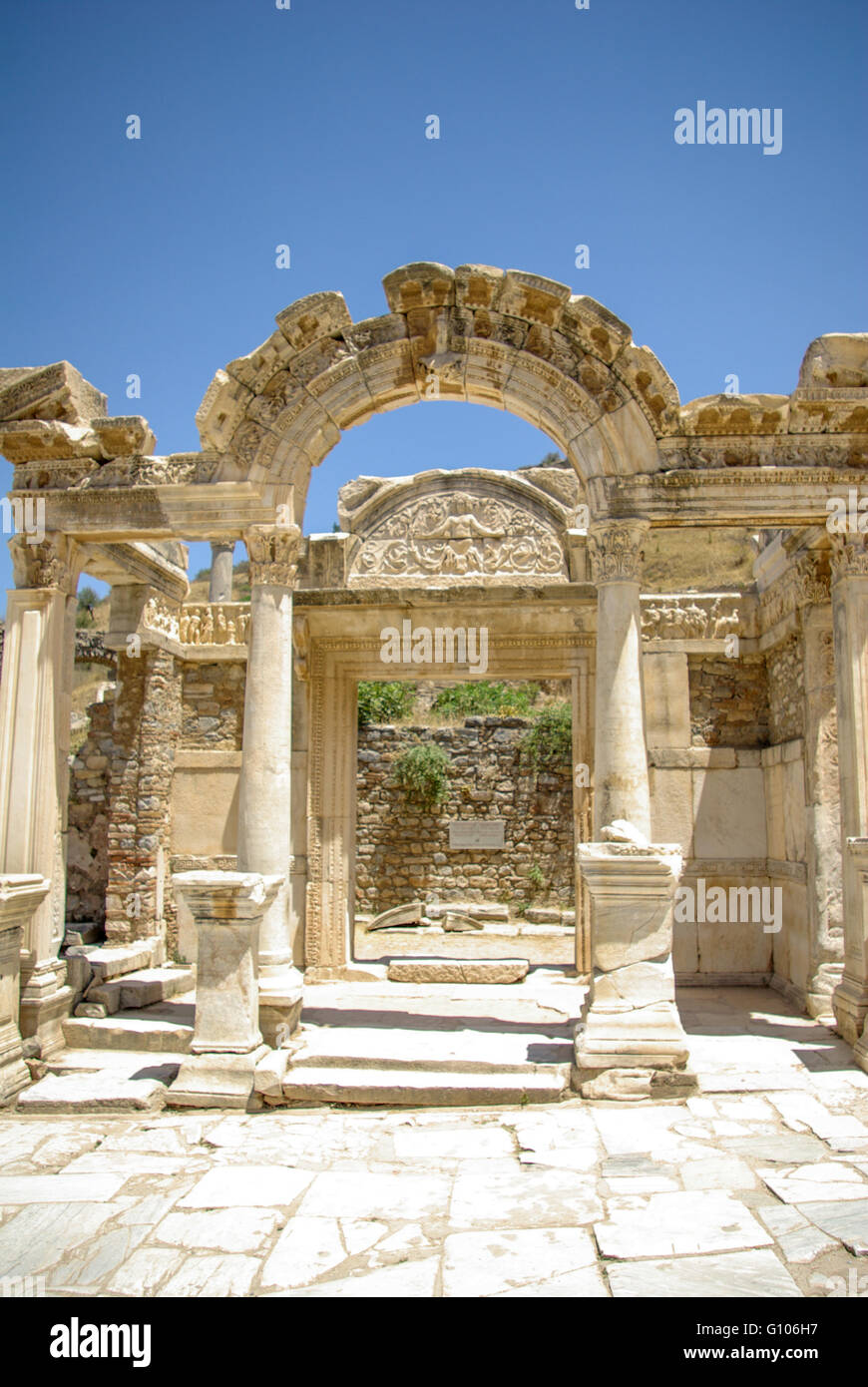 Temple of Hadrian in Ephesus, Turkey Stock Photo - Alamy