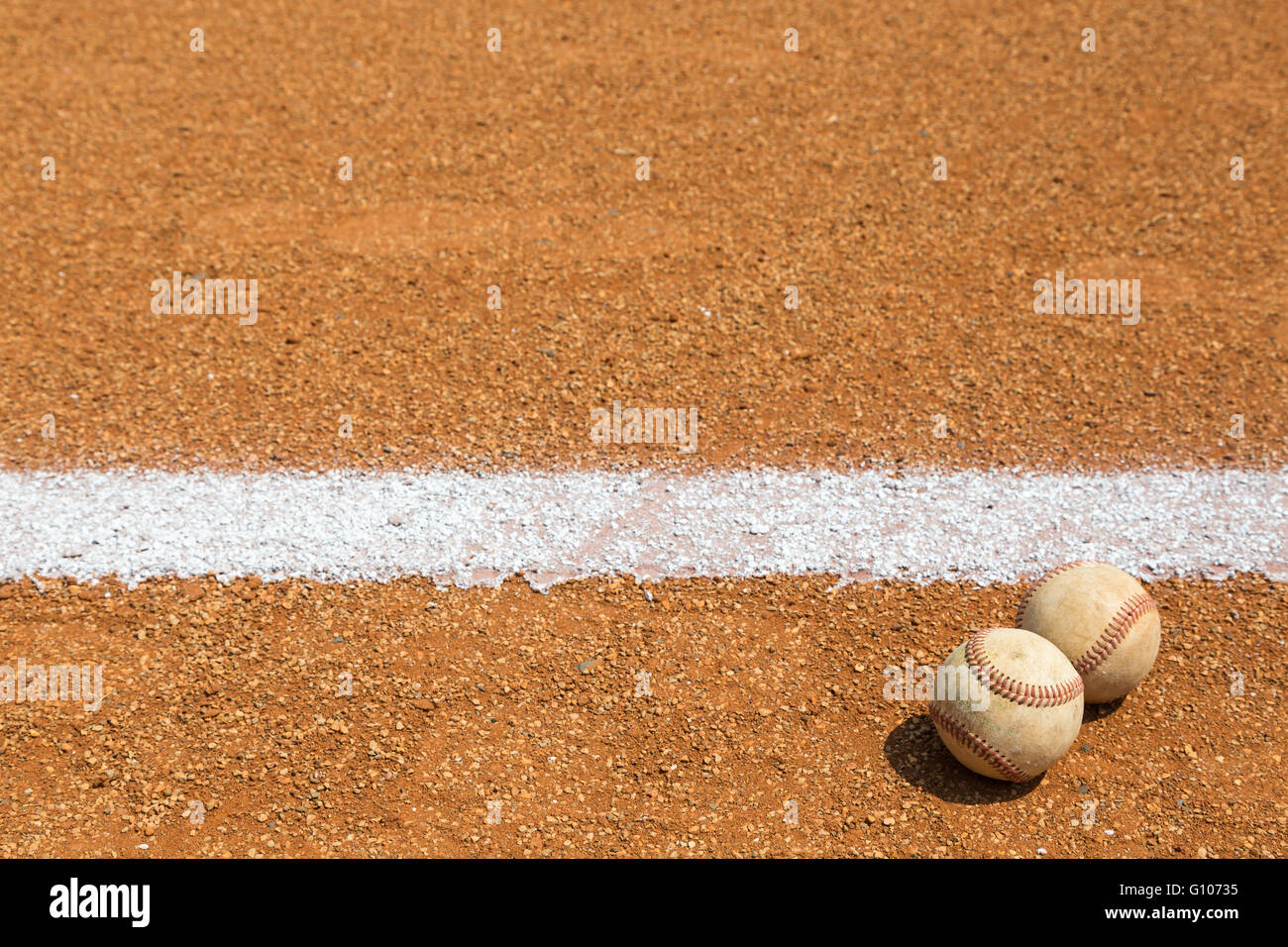 Baseball on a little league baseball field in spring Stock Photo - Alamy