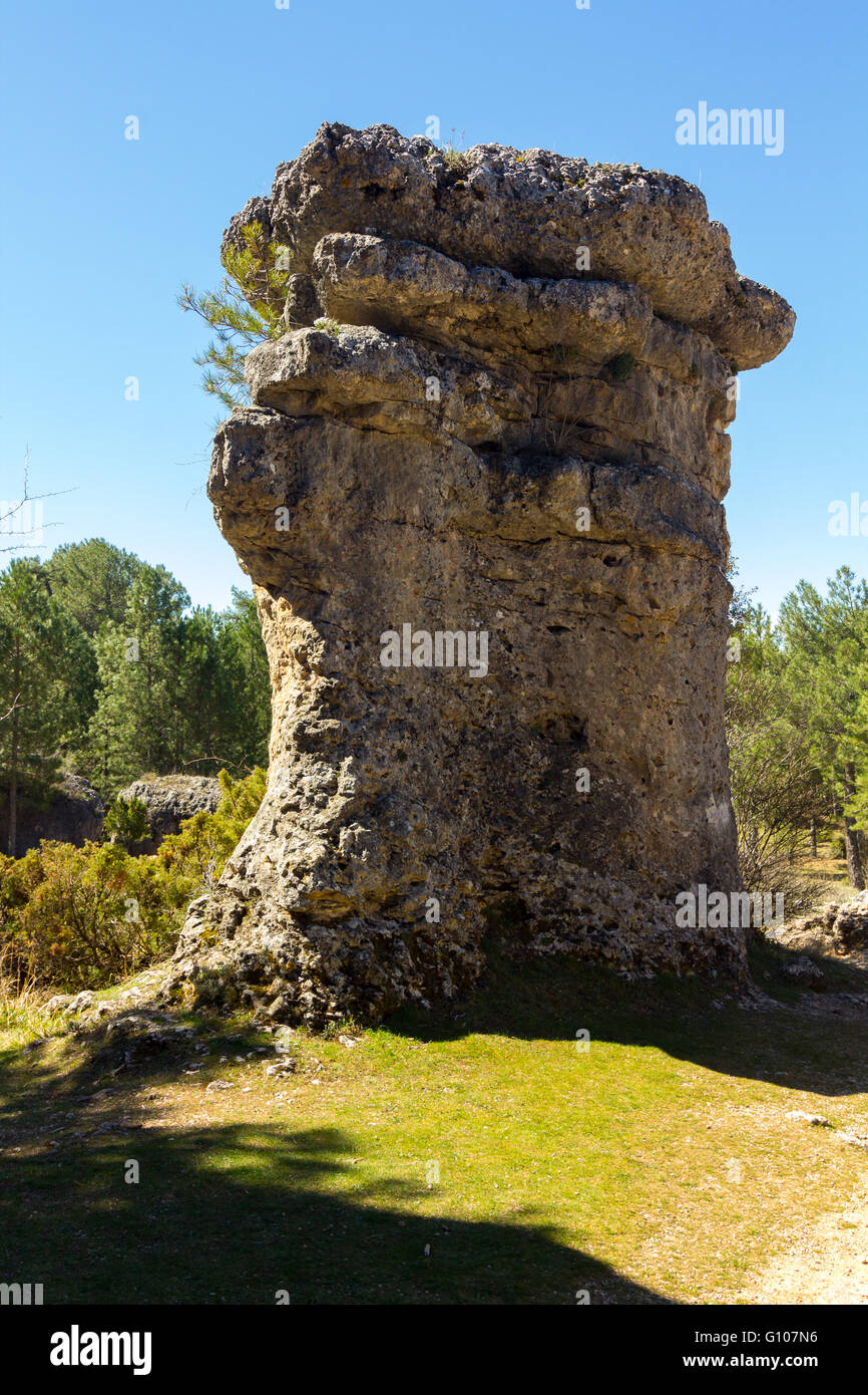Rocks with capricious forms in the enchanted city of Cuenca, Spain ...