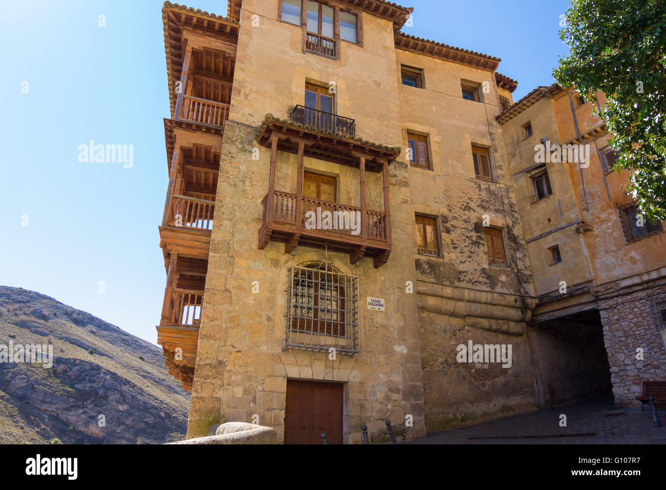 Famous hanging houses of Cuenca in Spain Stock Photo - Alamy