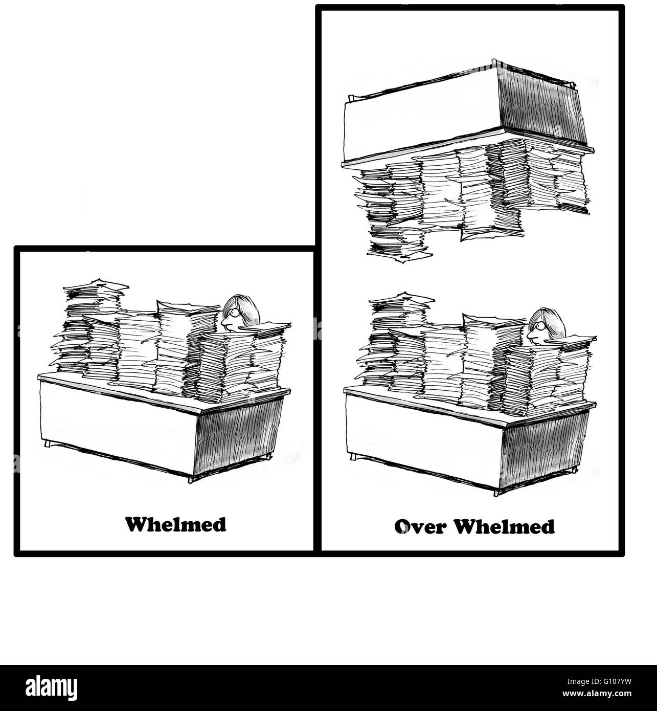 Busy woman cartoons hi-res stock photography and images - Alamy