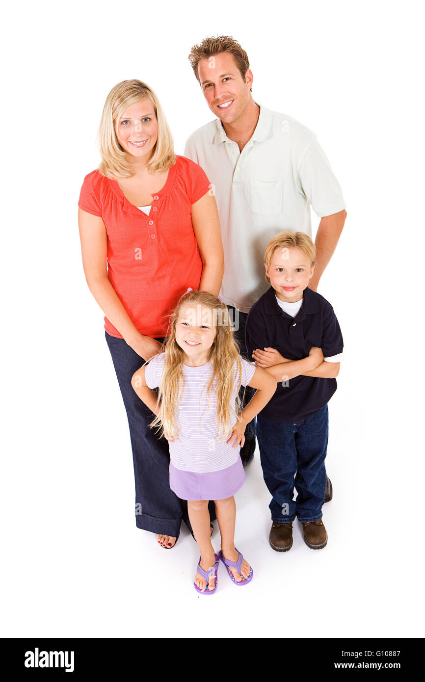 Happy smiling caucasian family Cut Out Stock Images & Pictures - Alamy