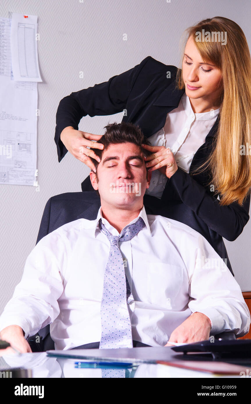 making head massage Stock Photo - Alamy