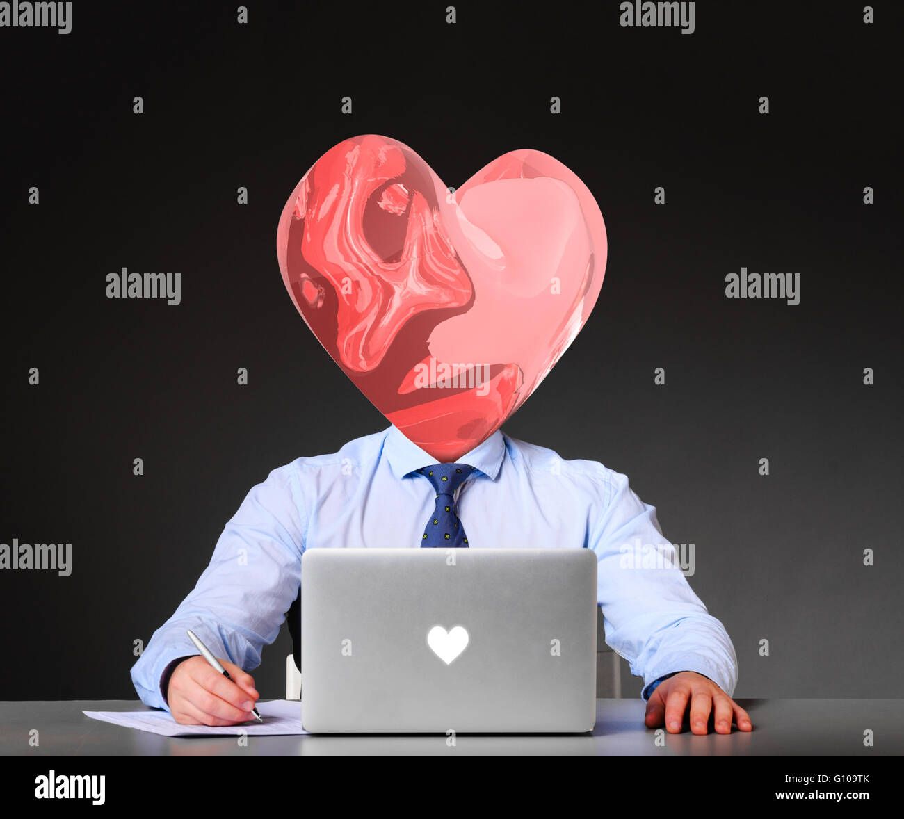 Head heart valentine day hi-res stock photography and images - Alamy