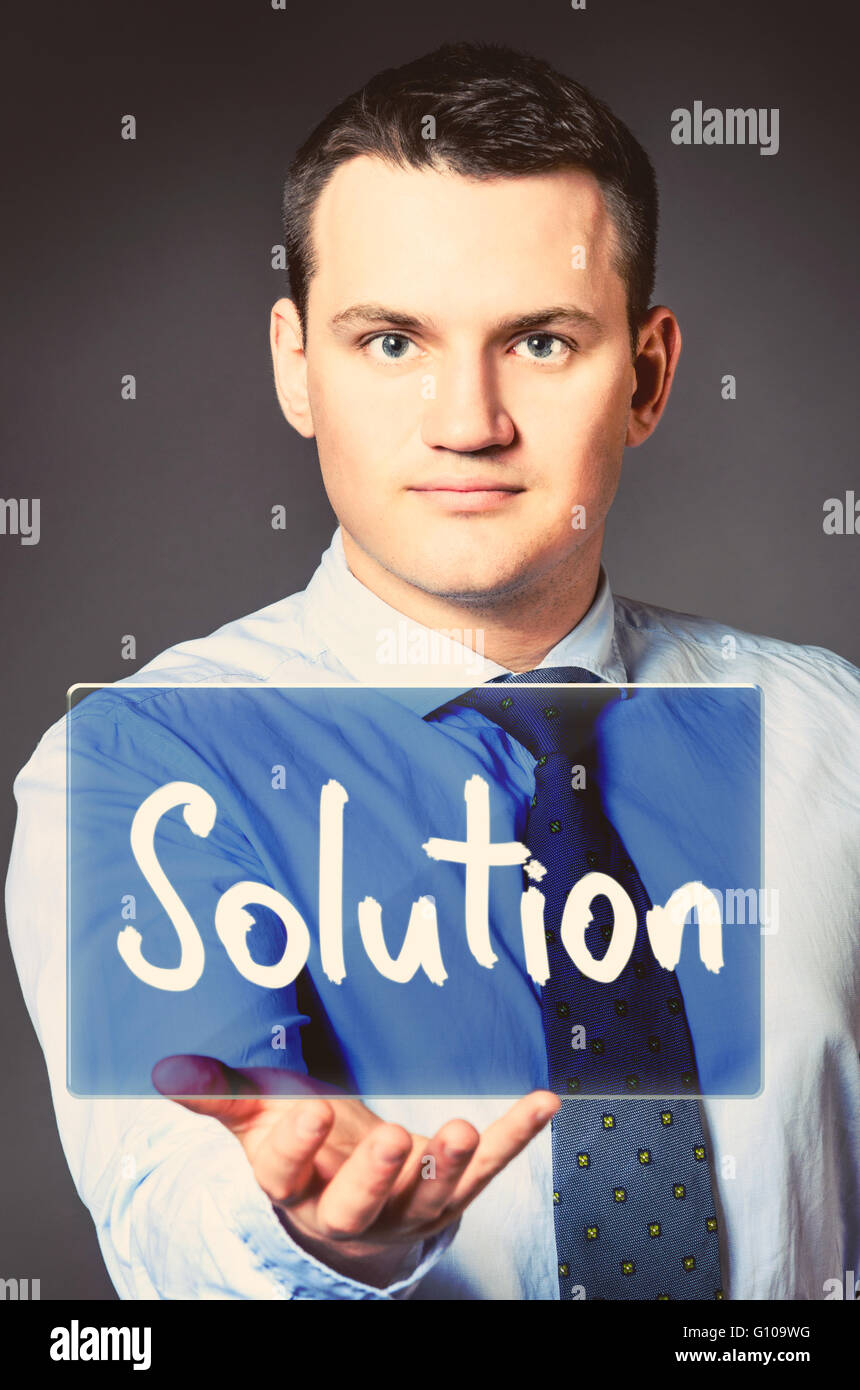 Solution man hi-res stock photography and images - Alamy