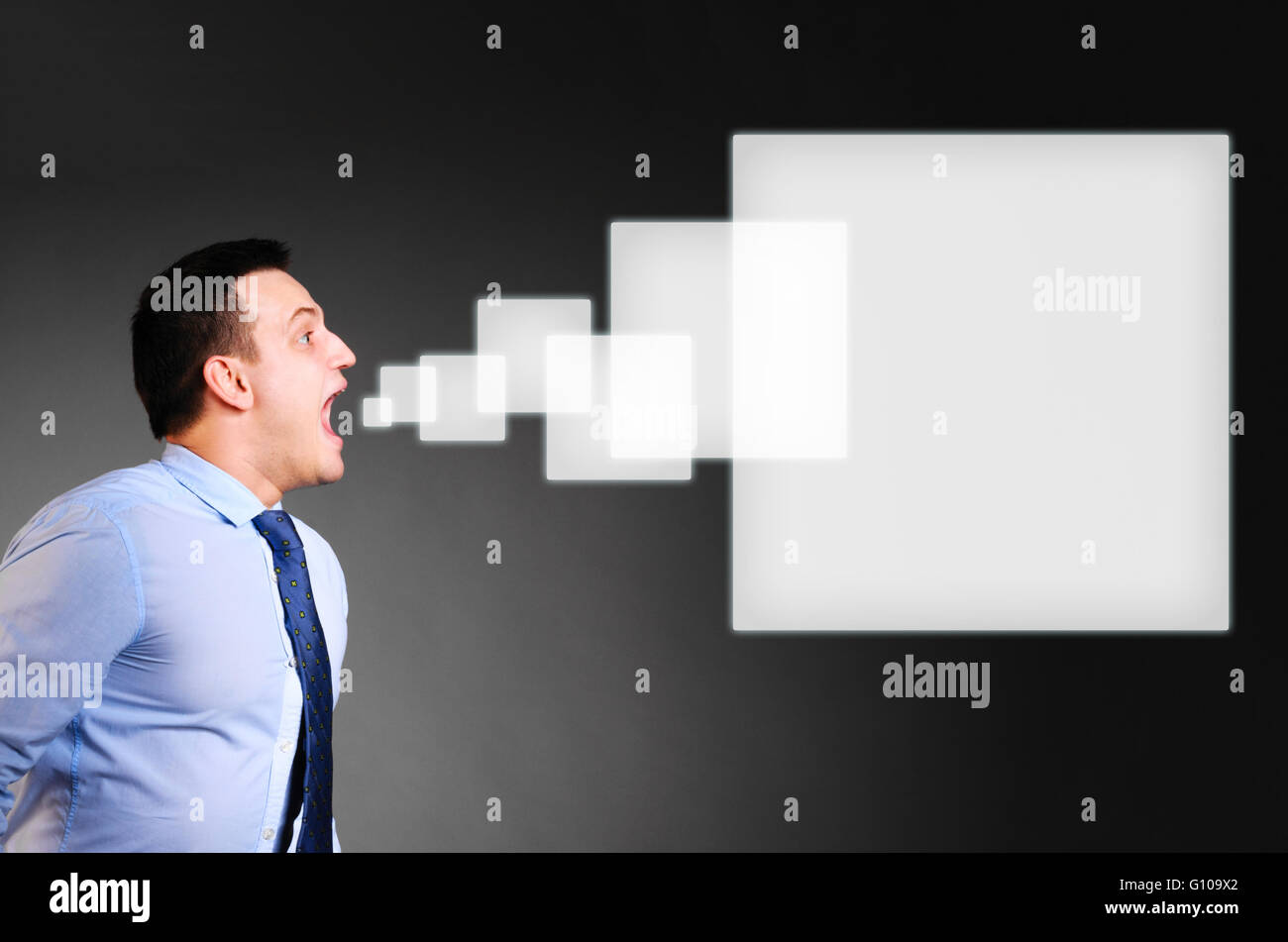 Middle aged man standing screaming hi-res stock photography and images ...