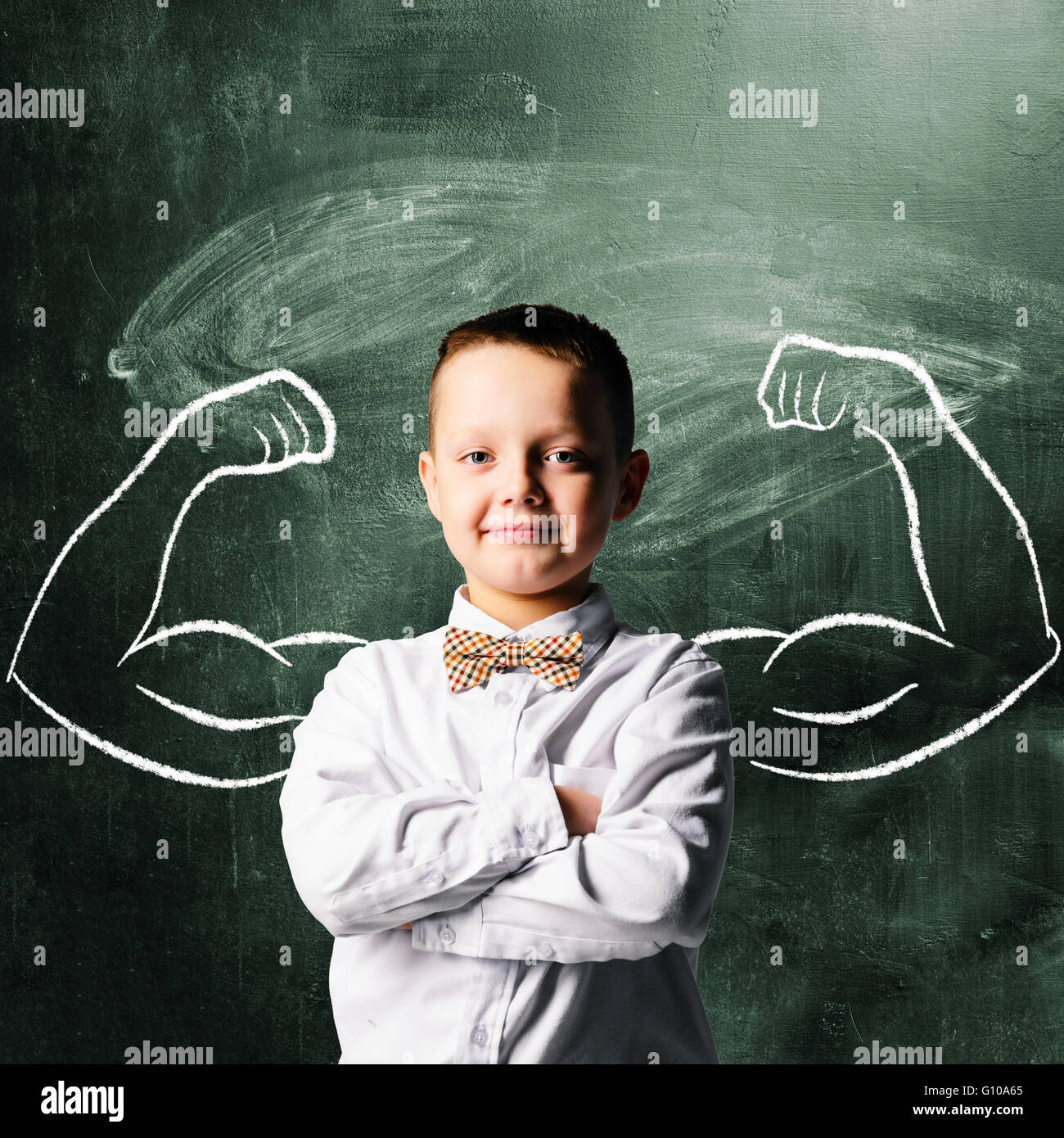 Strong child posing hi-res stock photography and images - Alamy