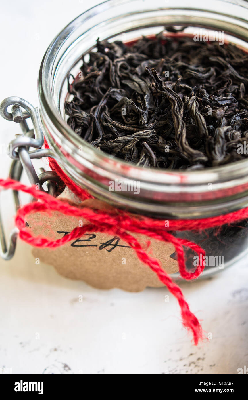 Jar dry black tea hi-res stock photography and images - Alamy