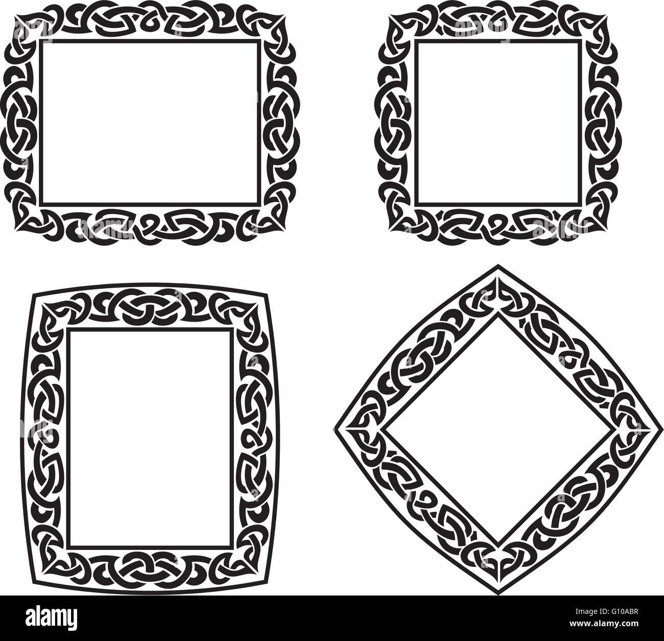 Square and Rectangular Celtic Frame Set Stock Vector Image & Art - Alamy