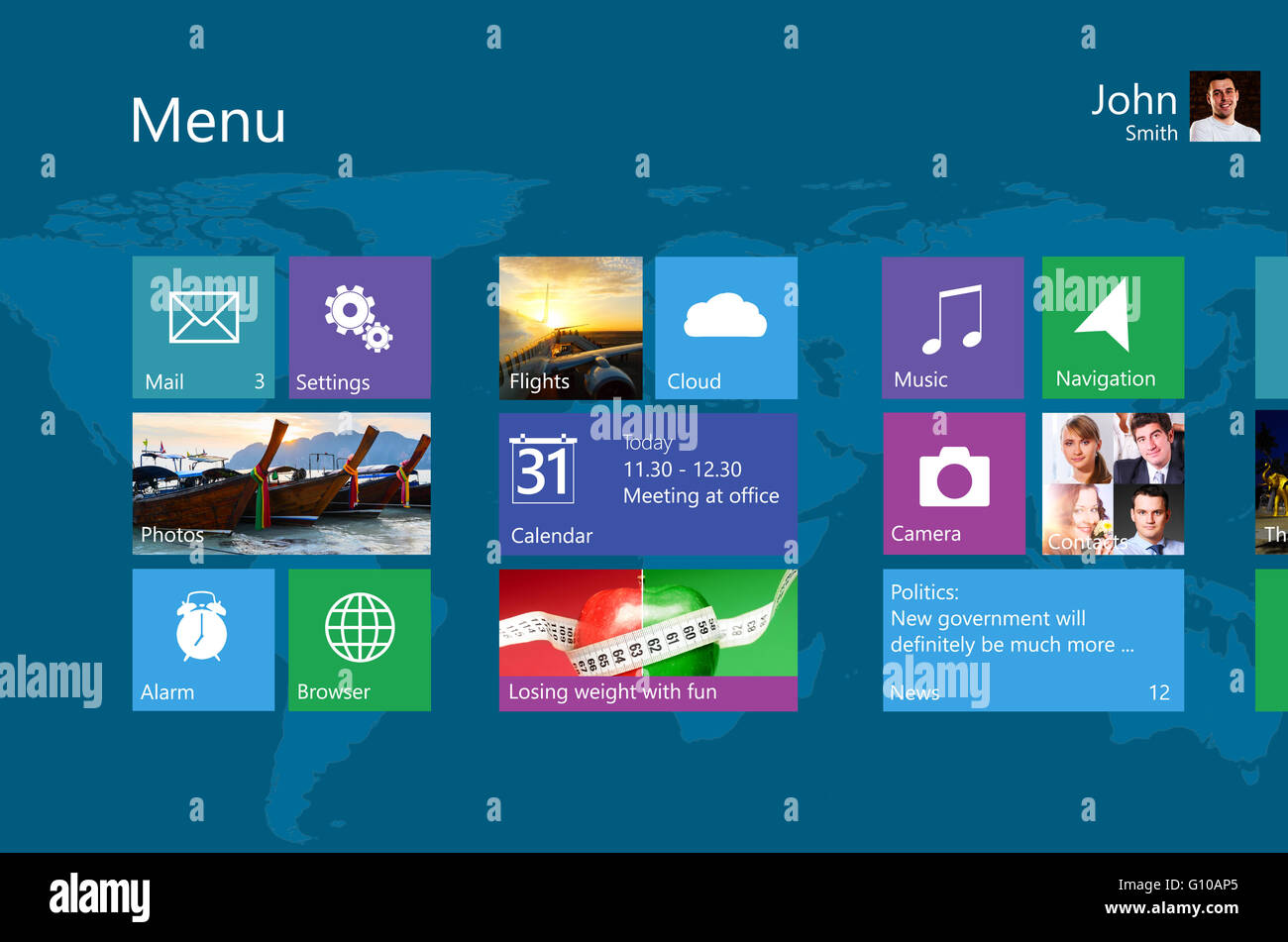 Icon interface website menu hi-res stock photography and images - Alamy