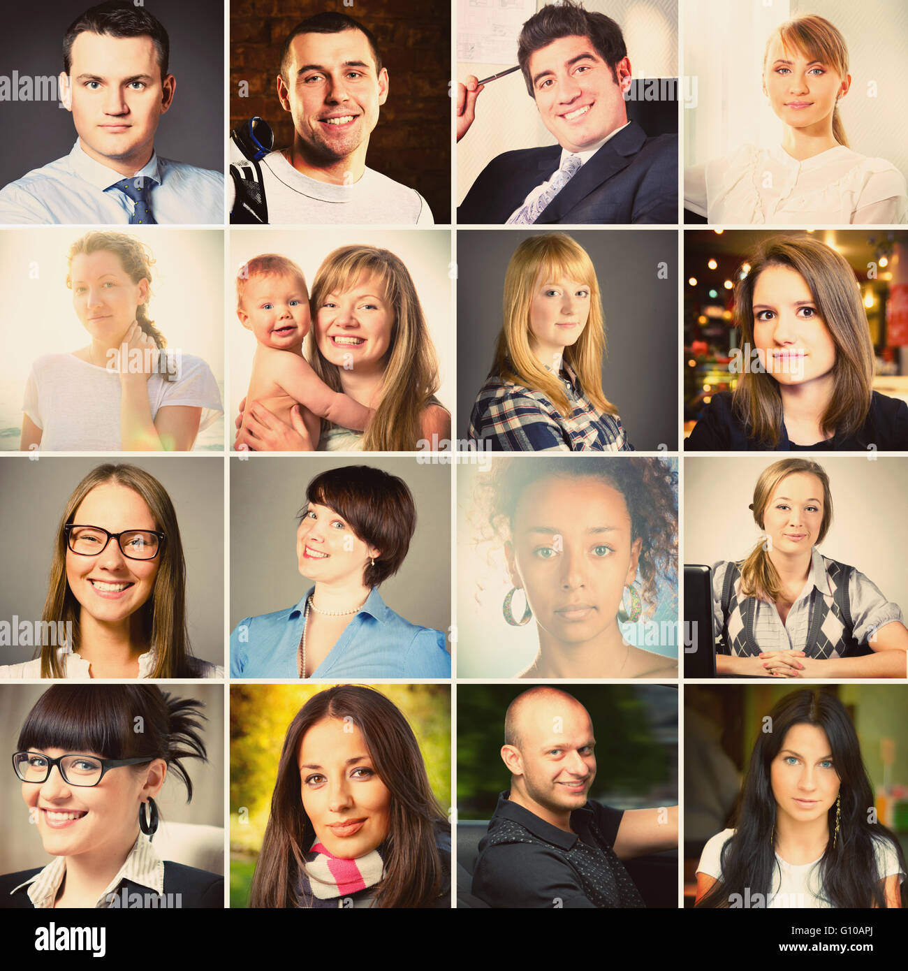 Collage business people portraits hi-res stock photography and images ...