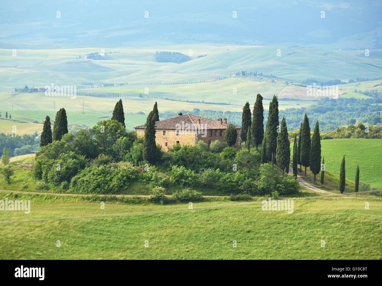 Typical Tuscan landscape. Italy Stock Photo - Alamy