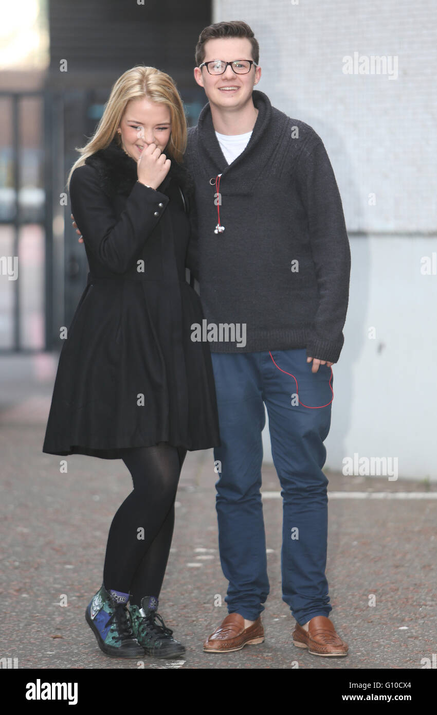 Lorna Fitzgerald and Harry Reid outside ITV Studios Featuring: Lorna ...