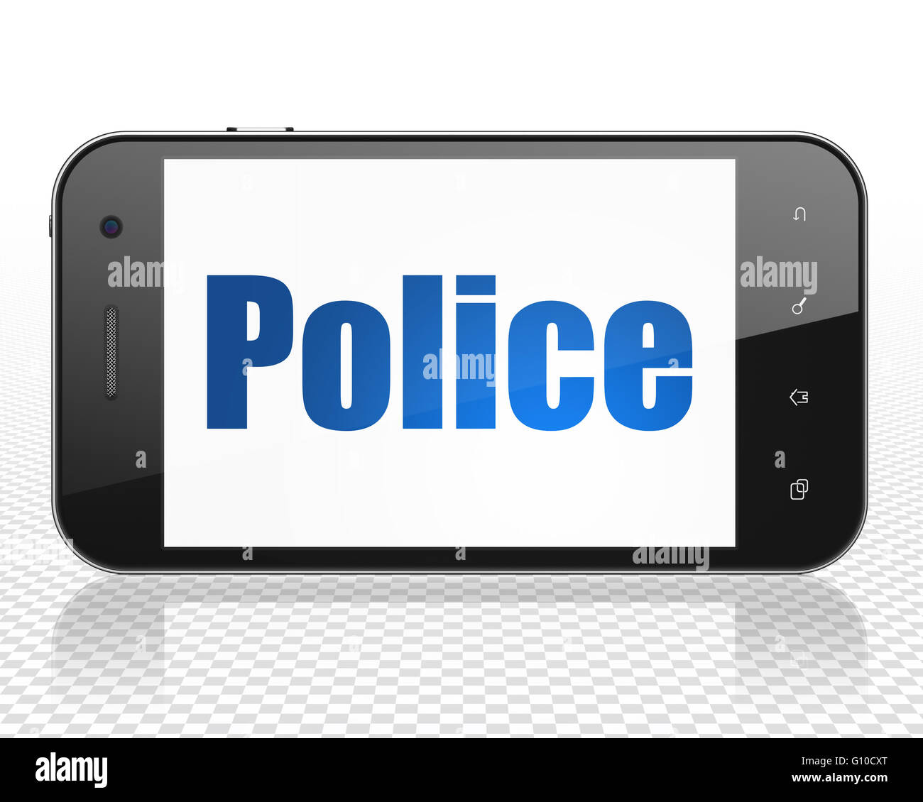 Law concept: Smartphone with Police on display Stock Photo - Alamy