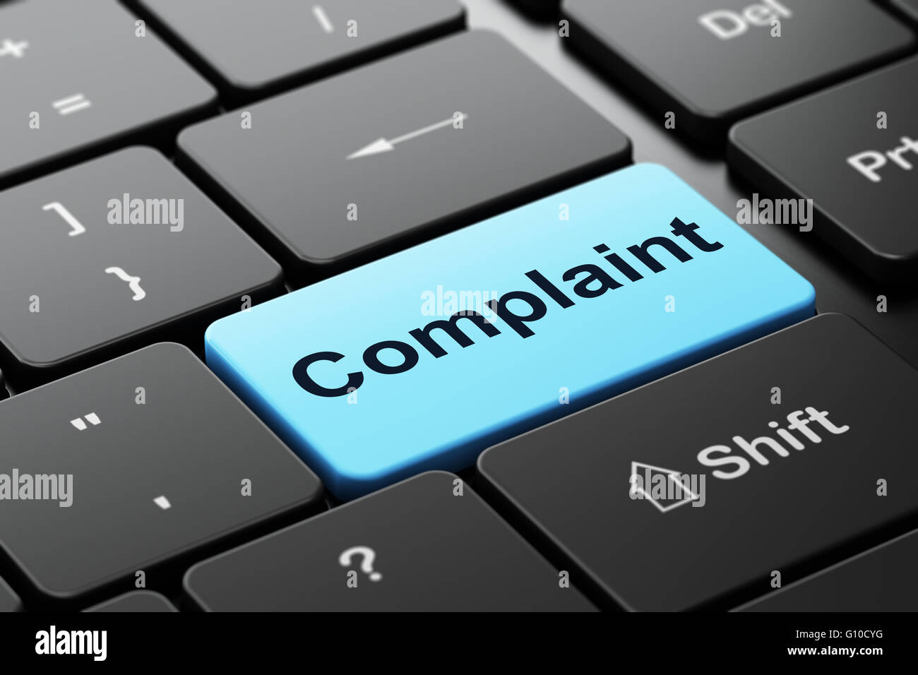 Law concept: Complaint on computer keyboard background Stock Photo - Alamy