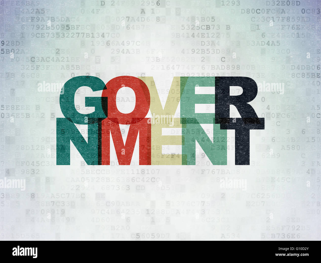 Political concept: Government on Digital Data Paper background Stock ...
