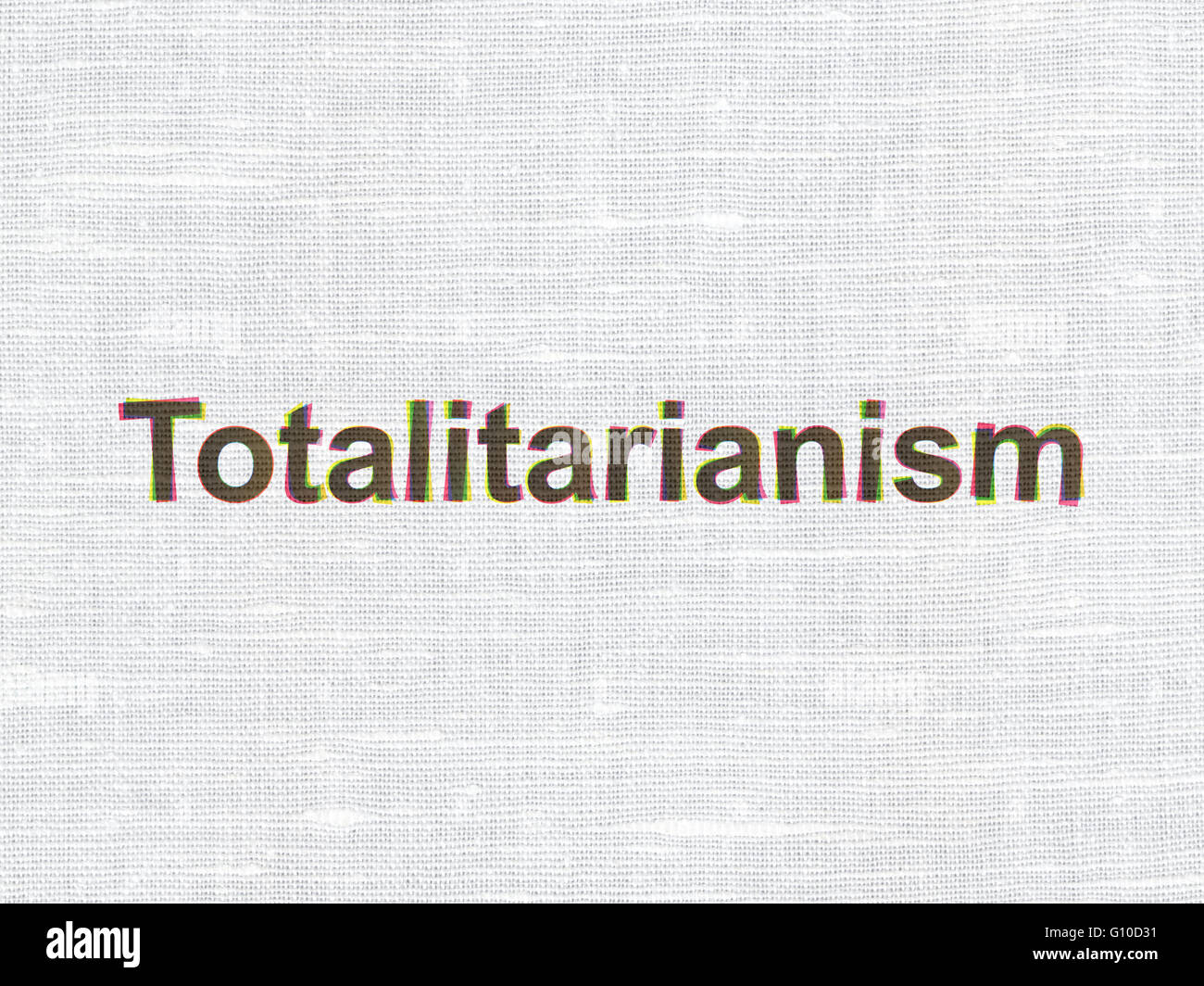 Political concept: Totalitarianism on fabric texture background Stock ...