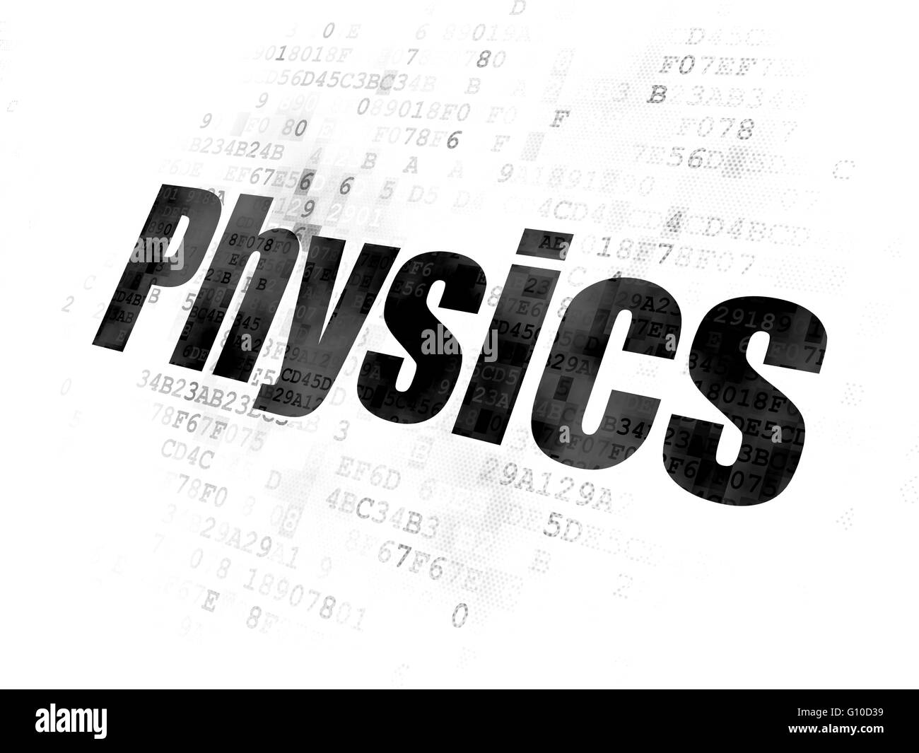 Learning concept: Physics on Digital background Stock Photo - Alamy