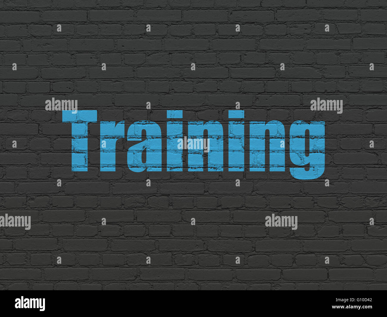 Learning concept: Training on wall background Stock Photo - Alamy