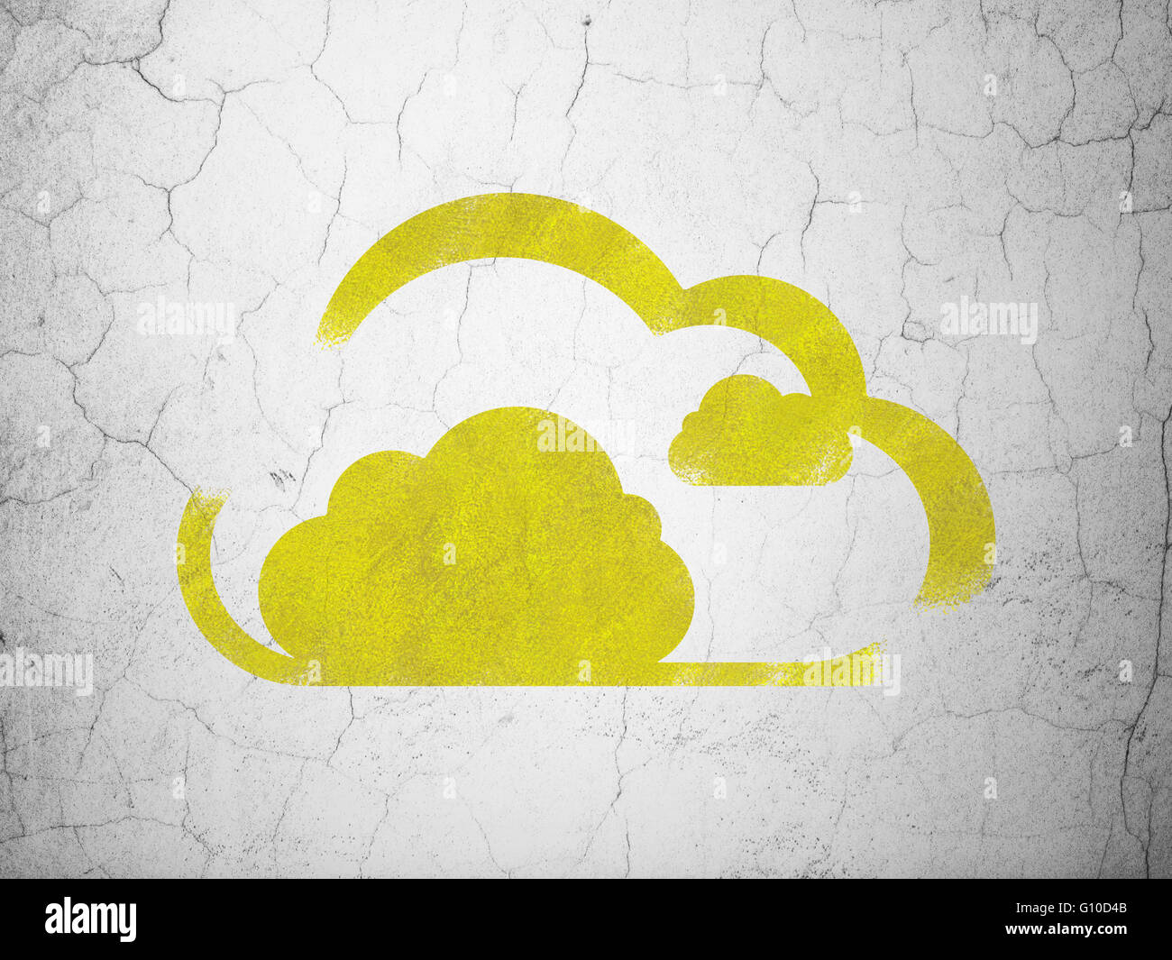 Cloud technology concept: Cloud on wall background Stock Photo - Alamy