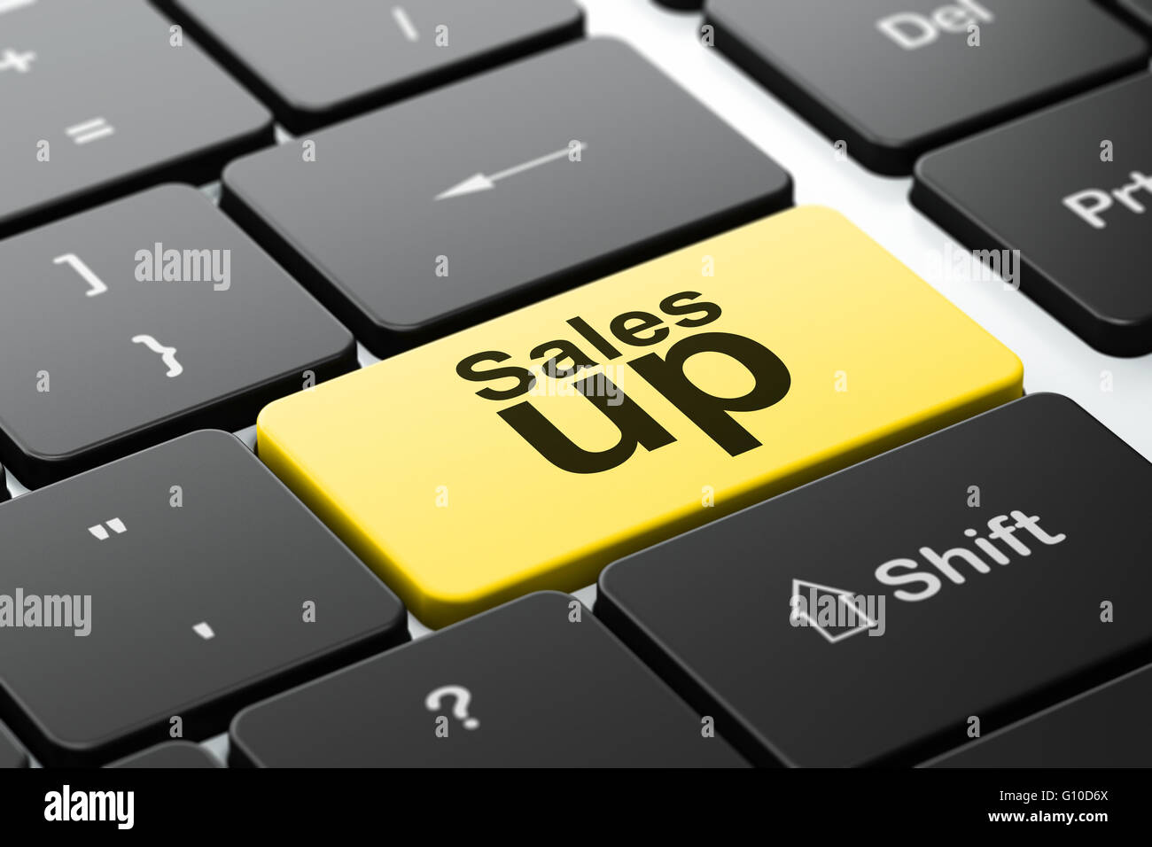 Marketing concept: Sales Up on computer keyboard background Stock Photo ...