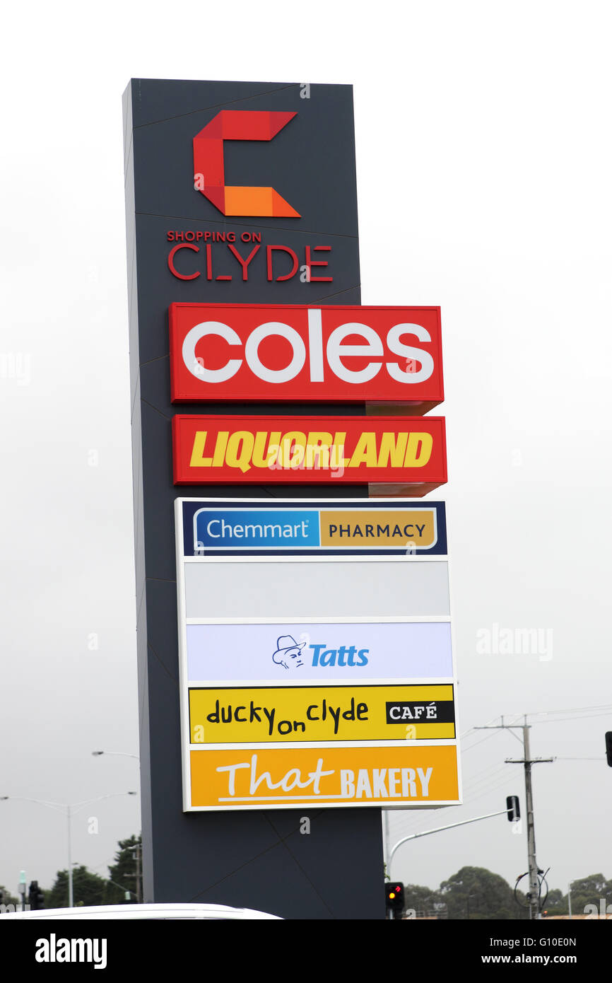 Coles supermarket sign hi-res stock photography and images - Alamy