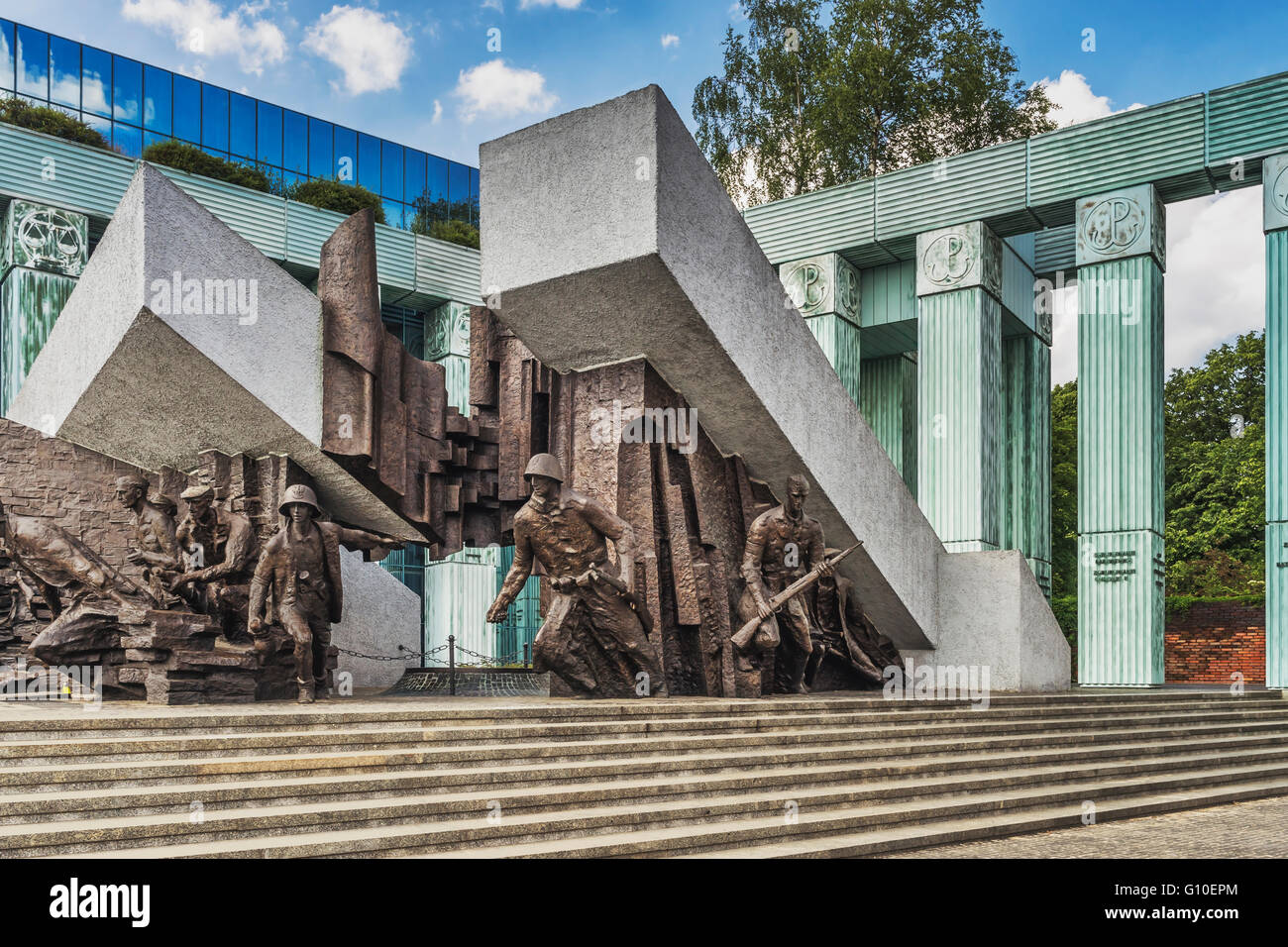 The Warsaw Uprising Monument on Krasinski square, unveiled on 01 ...