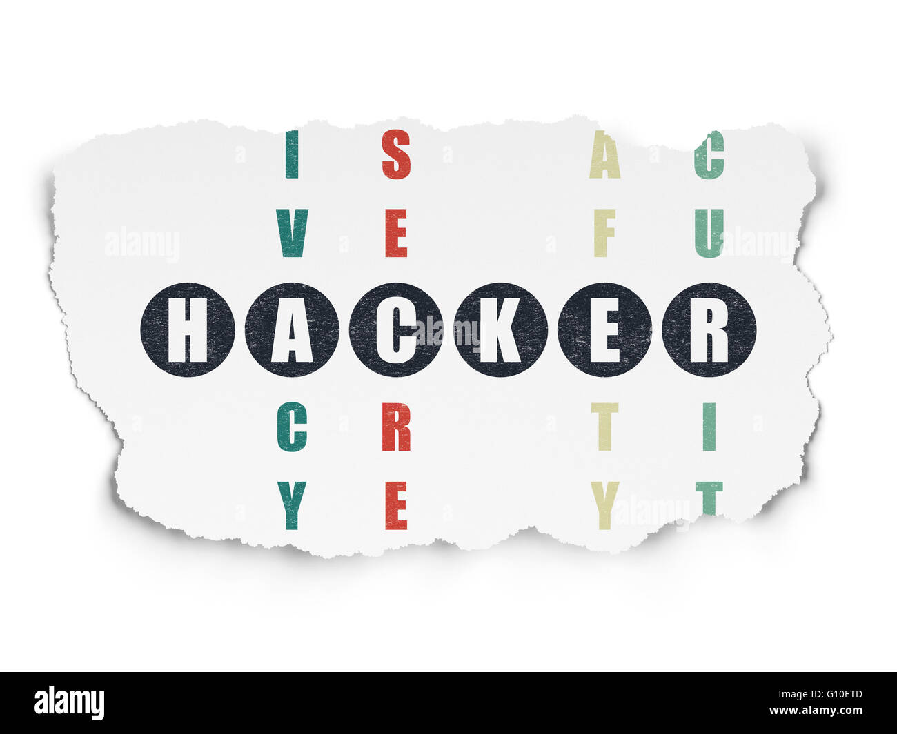 Privacy concept: Hacker in Crossword Puzzle Stock Photo - Alamy