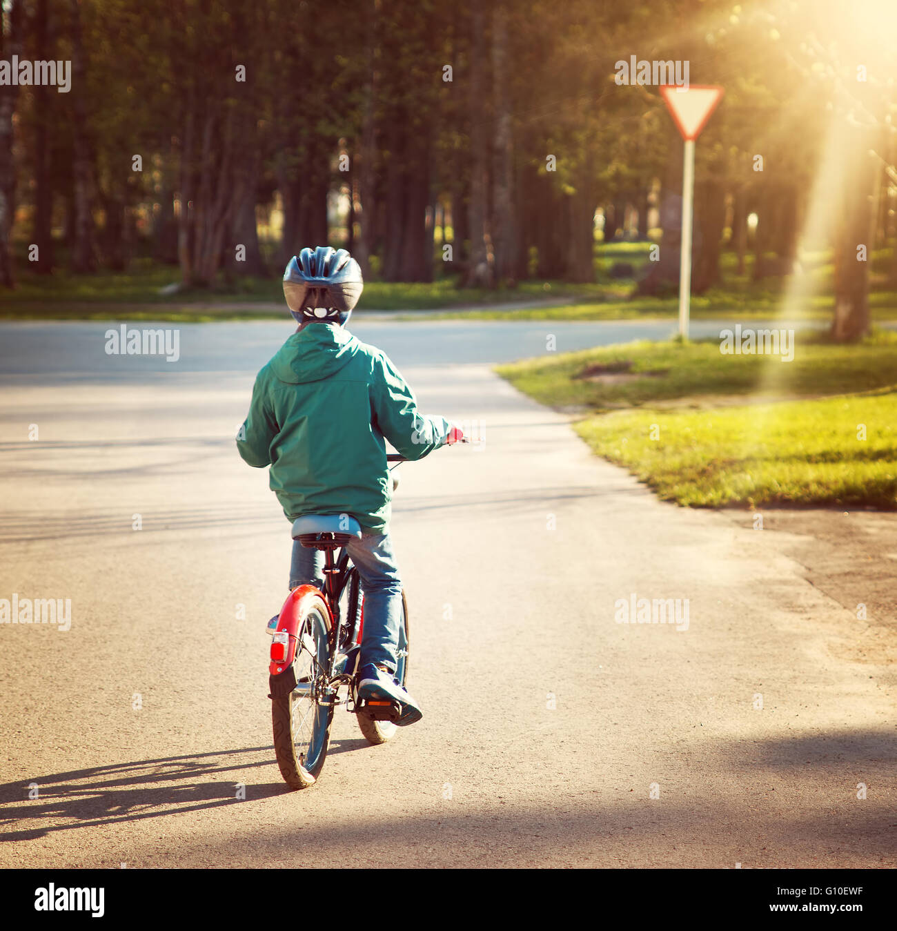 child on a bicycle Stock Photo - Alamy