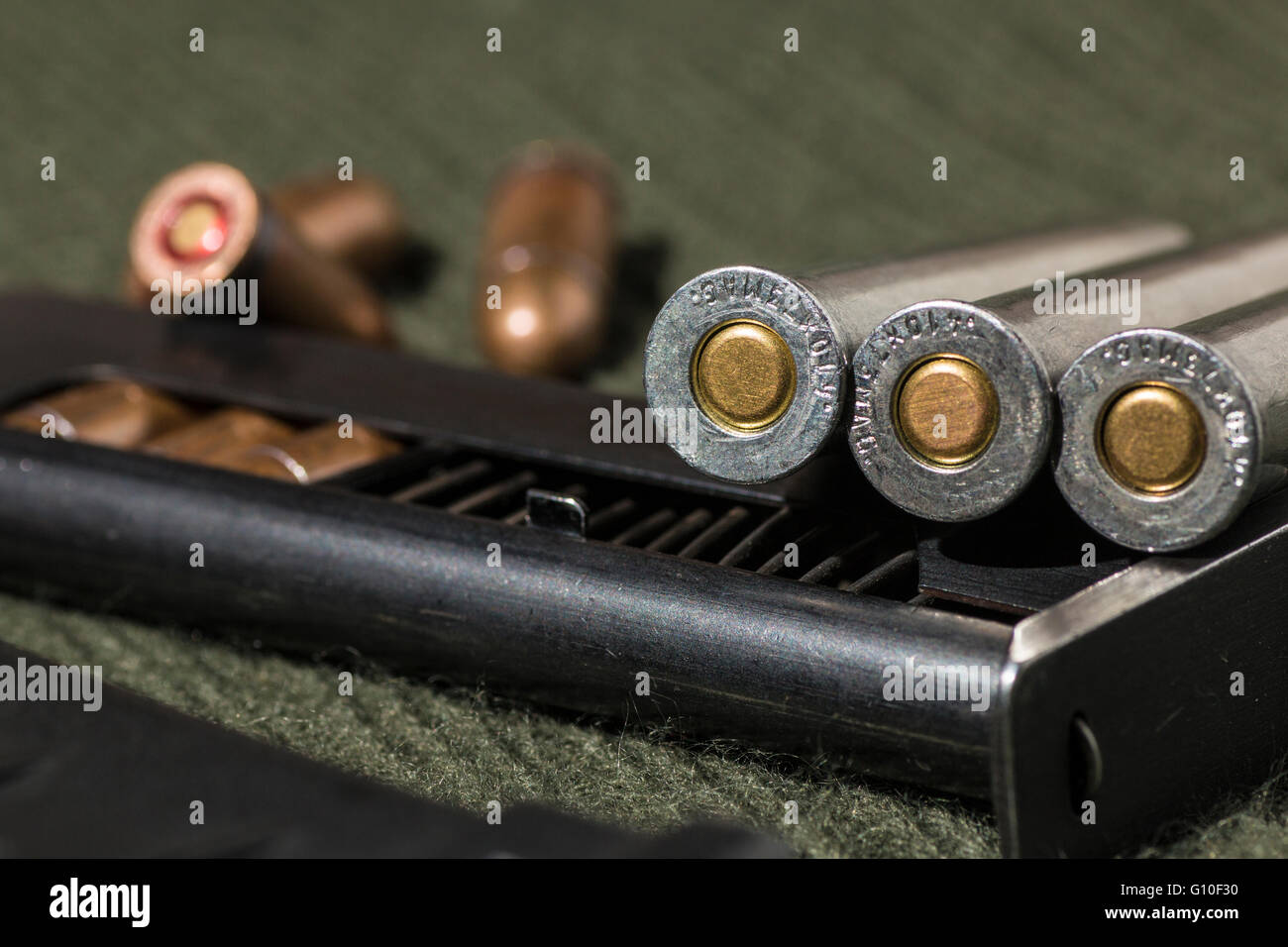 Rifle and pistol bullets Stock Photo - Alamy