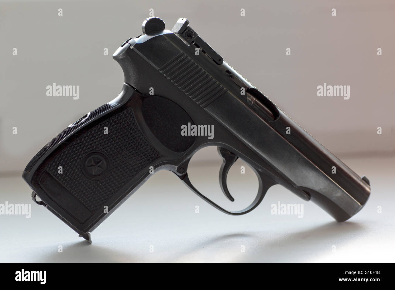 Soviet Makarov gun isolated on white background Stock Photo - Alamy