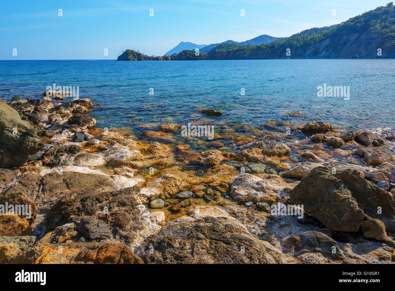 Amazing Mediterranean seascape in Turkey Stock Photo - Alamy