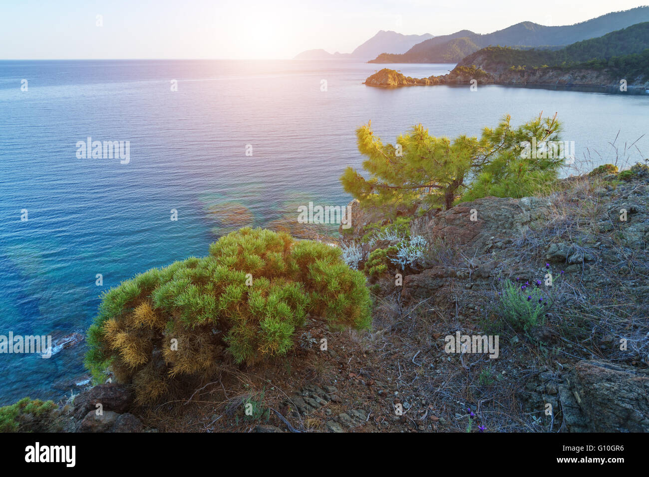 Amazing Mediterranean seascape in Turkey Stock Photo - Alamy