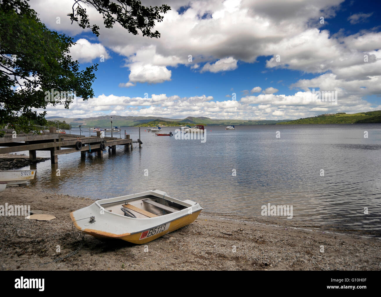 Island of Inchmurrin the largest of the many islands in Lock Lomond and ...