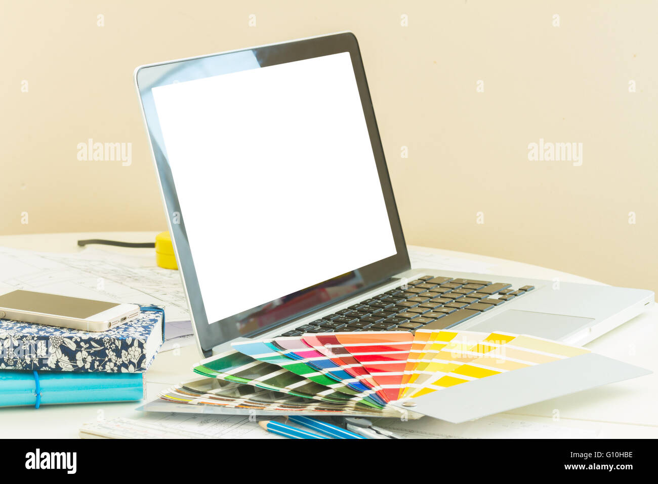 designer's working table Stock Photo - Alamy