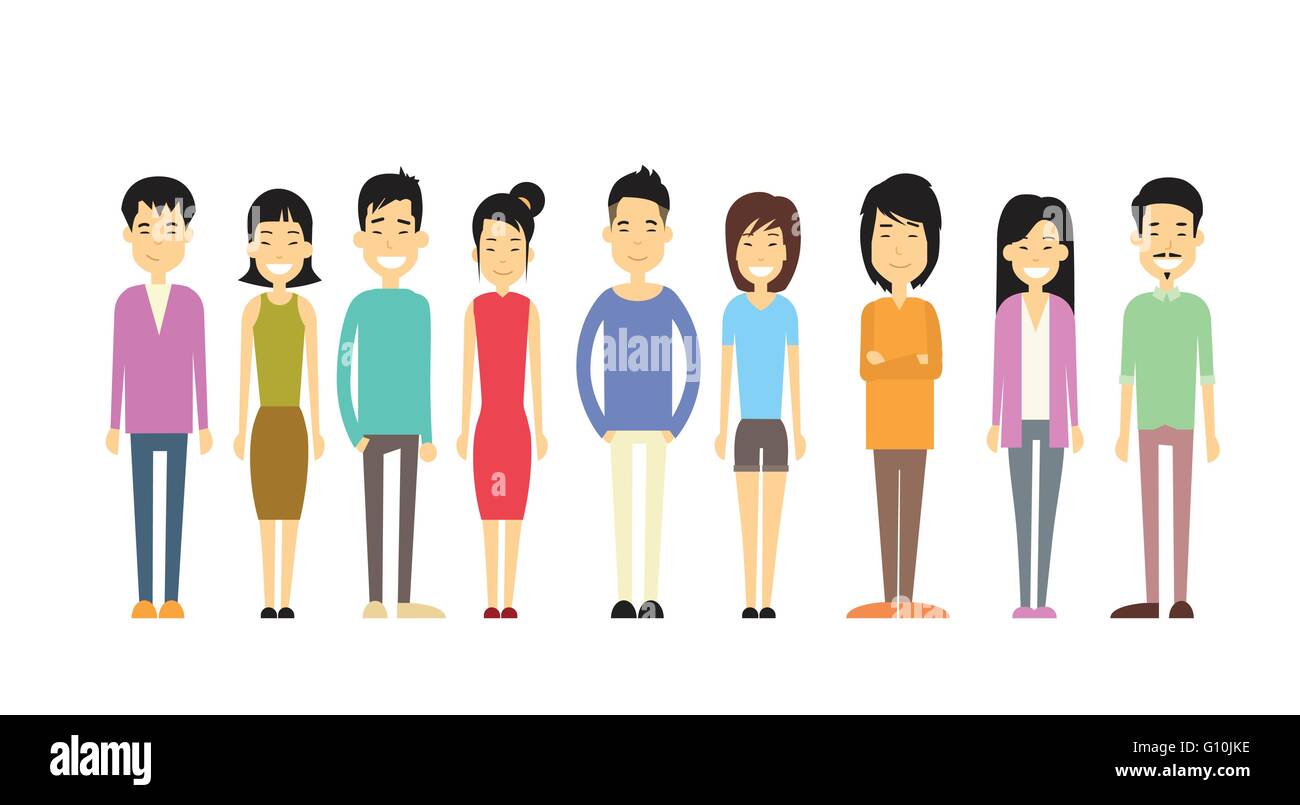 Asian People Group Casual Crowd Stock Vector Image & Art - Alamy Asian People Group Casual Crowd Stock Vector Image & Art - Alamy