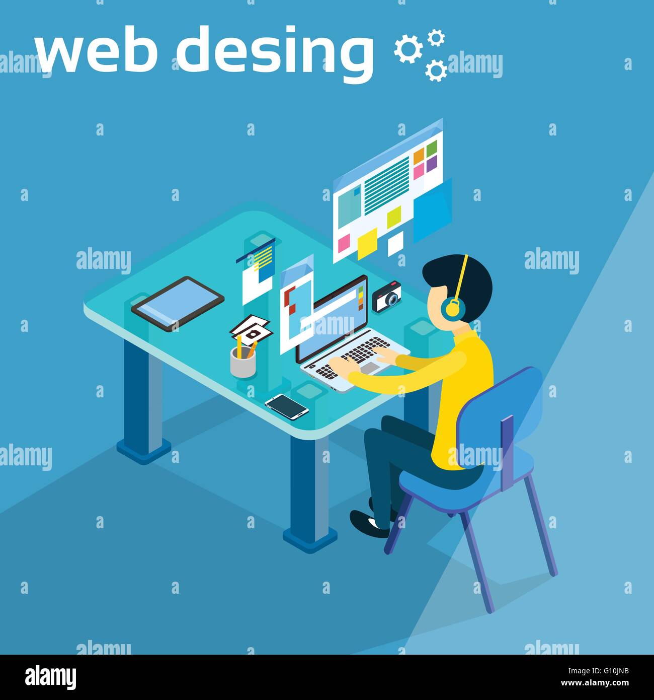 Top view photographer drawing on hi-res stock photography and images ...