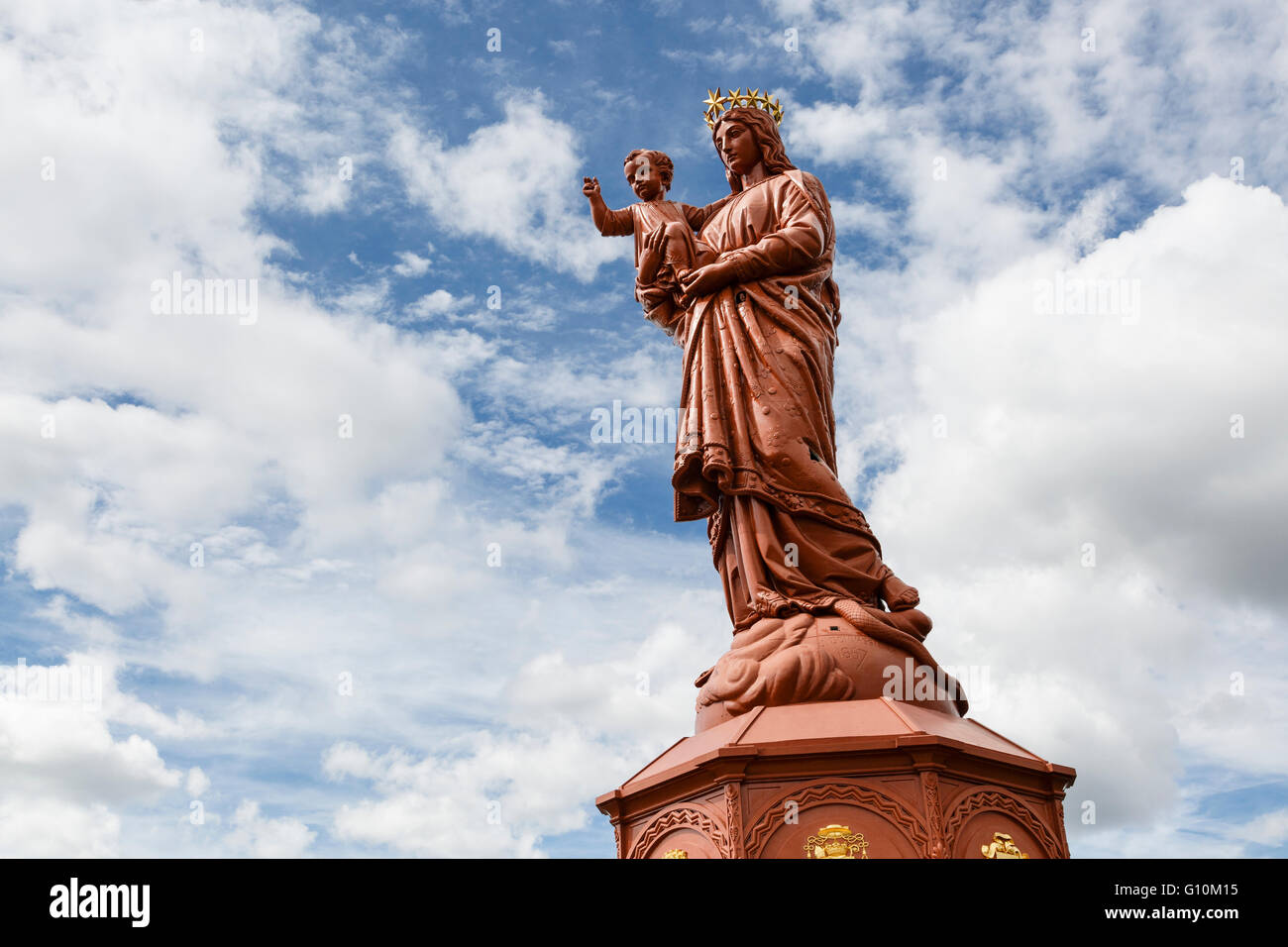 Statue of Notre Dame de France, Rocher Corneille, Le Puy-en-Velay ...