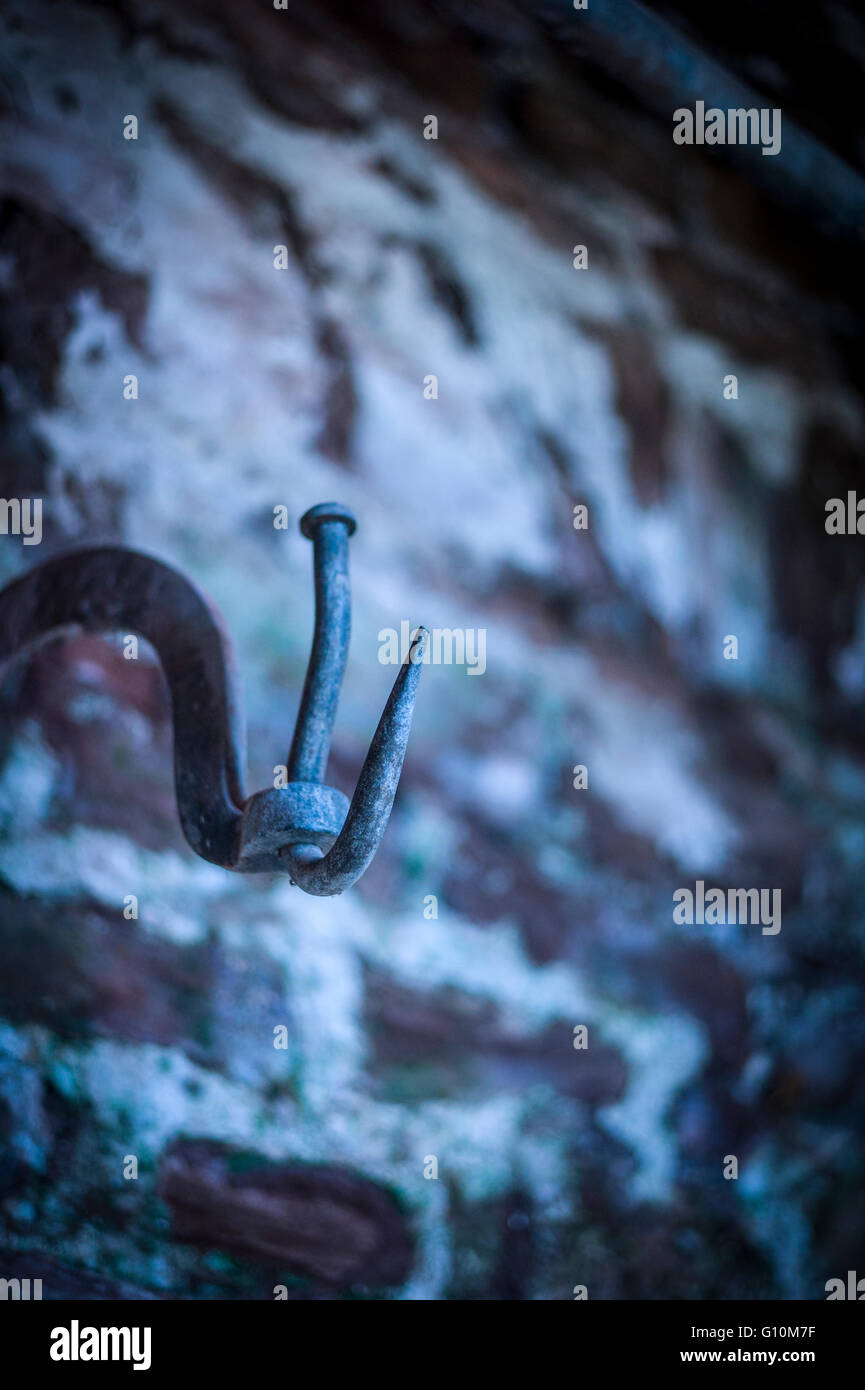 old iron hook Stock Photo - Alamy
