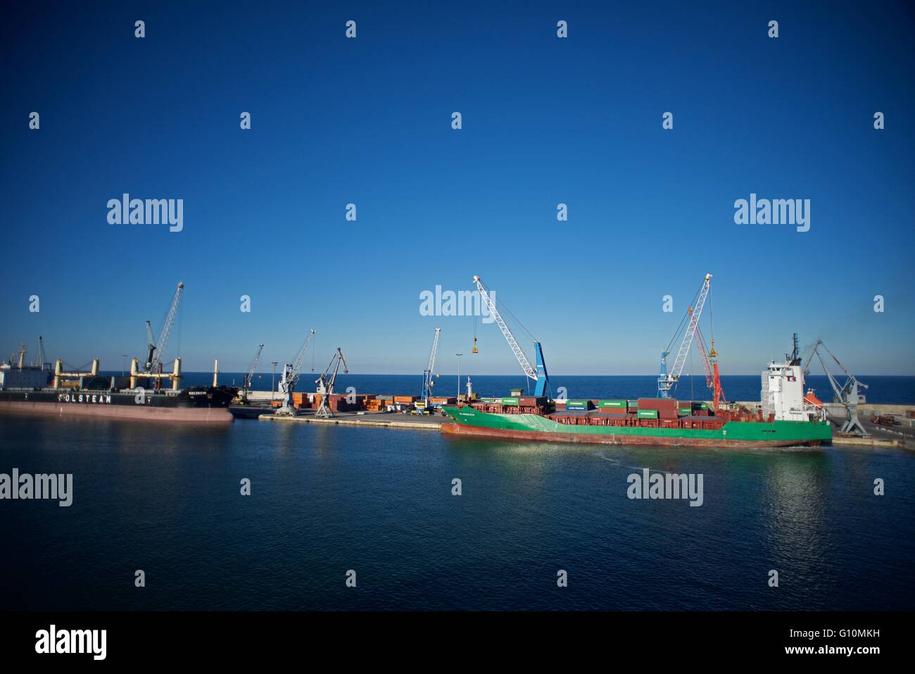 Sunset in port of Bari, Italy Stock Photo - Alamy