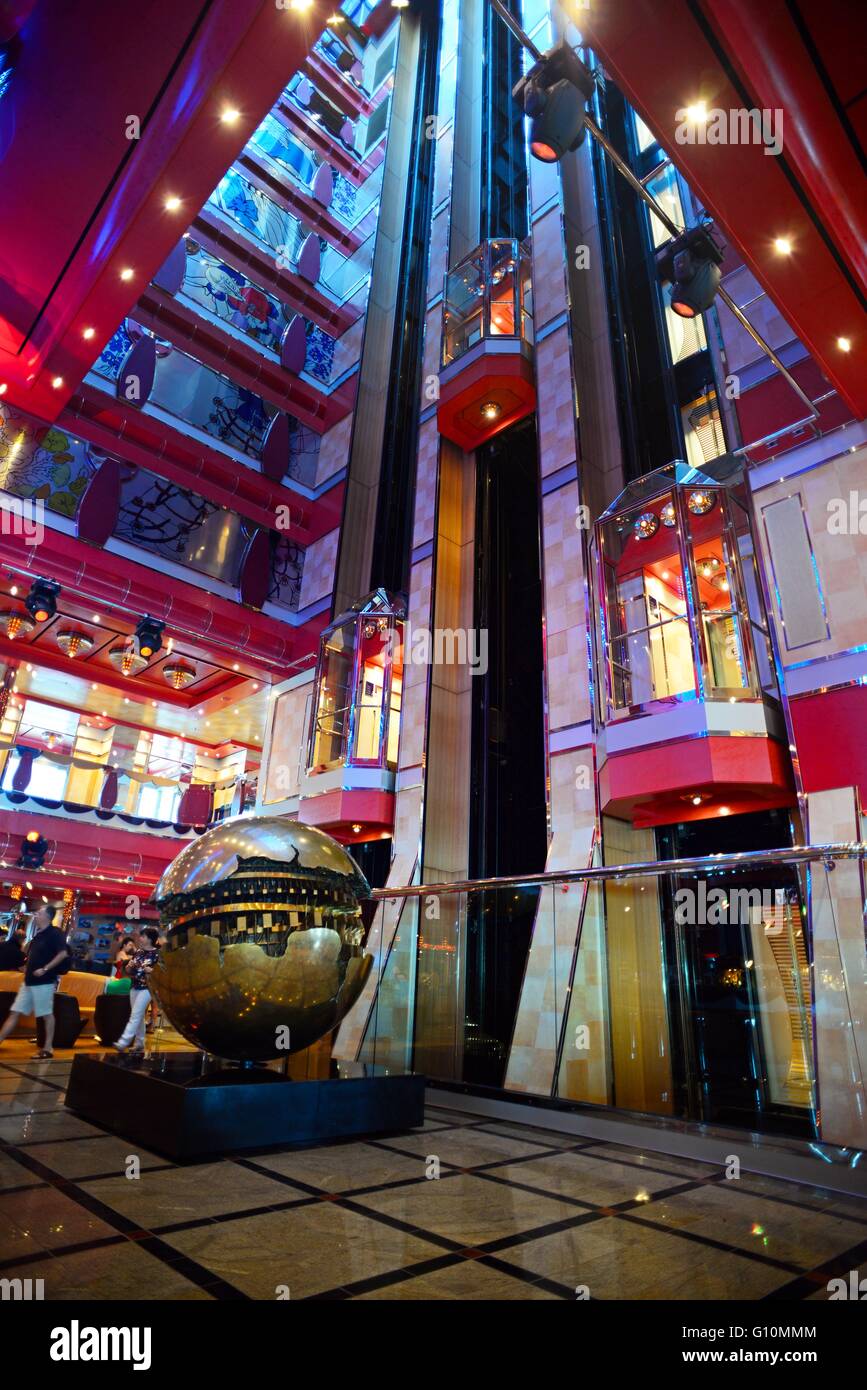 Main hall in cruise ship Stock Photo - Alamy