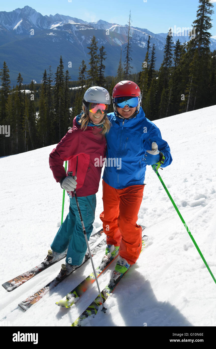 Spring skiing Canadian Rockies Stock Photo - Alamy