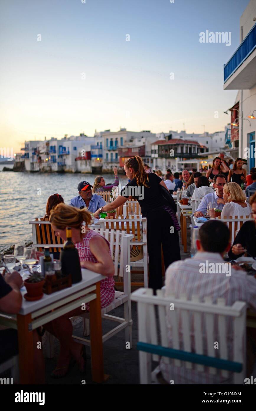 Terrace cafeteria greece hi-res stock photography and images - Alamy