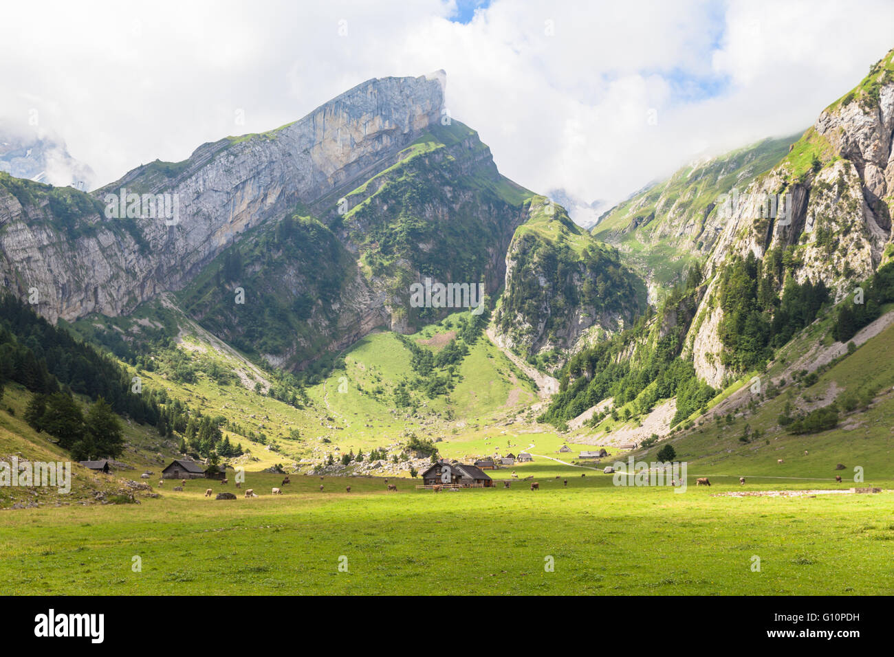 View of the Alpstein massif, Appenzell, Switzerland Stock Photo - Alamy